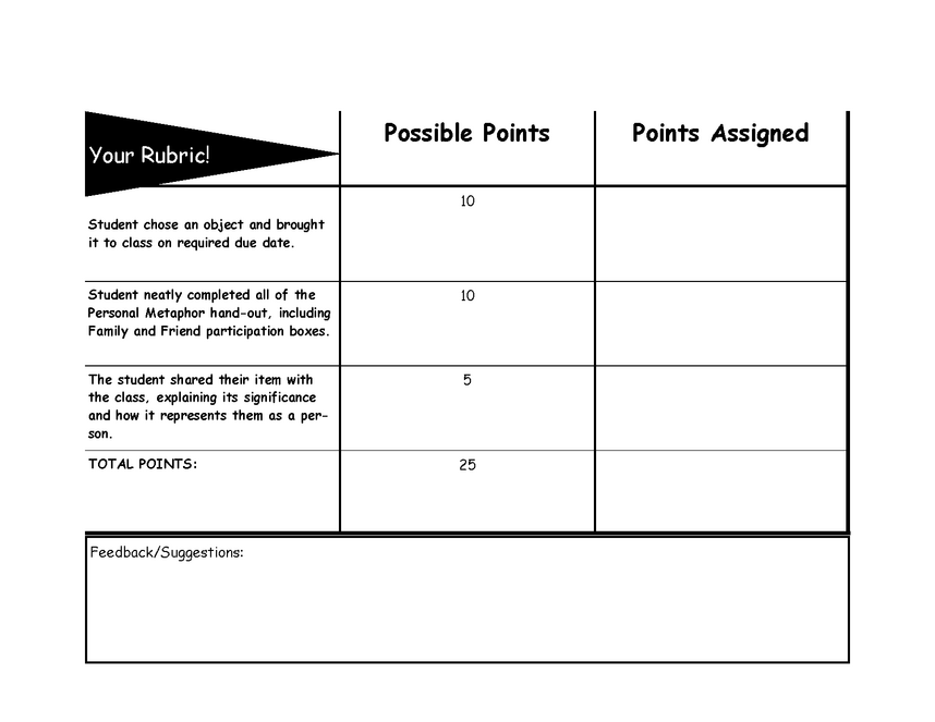 Personal Metaphor Mini-Project - eNotes.com