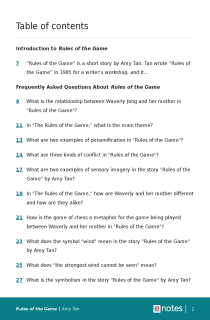 Rules of the Game Summary - eNotes.com