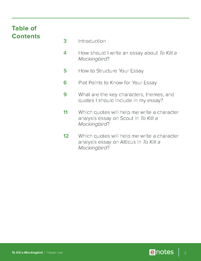 How to Write an Essay on To Kill a Mockingbird - eNotes.com