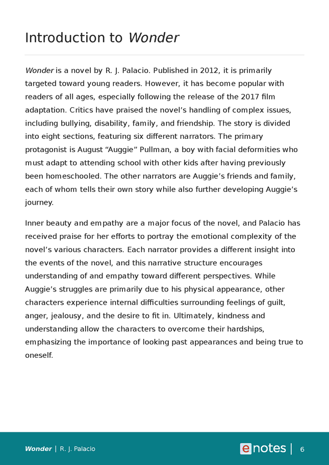 Popular Questions About Wonder - eNotes.com