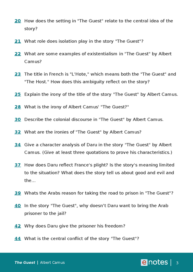 Popular Questions About The Guest - eNotes.com