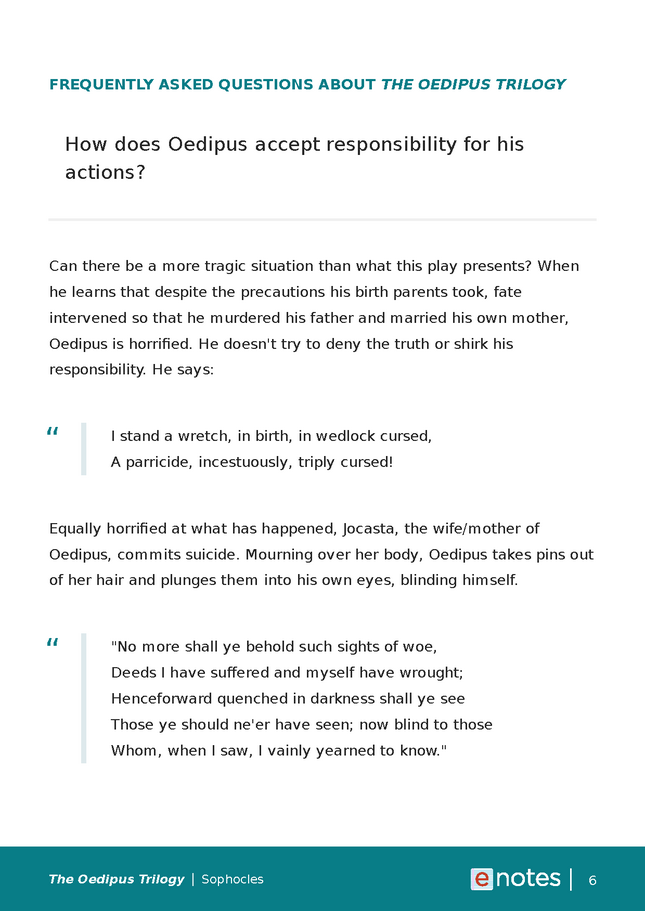 Popular Questions About The Oedipus Trilogy - eNotes.com