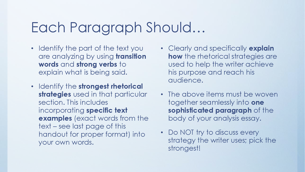 Better Analysis Paragraphs - eNotes.com