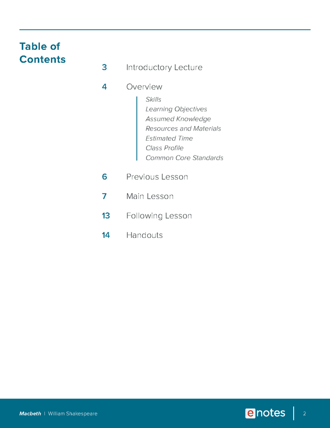 Macbeth Character Analysis Lesson Plan - eNotes.com