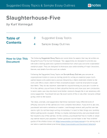 Slaughterhouse-Five Essay Topics and Outlines - eNotes.com
