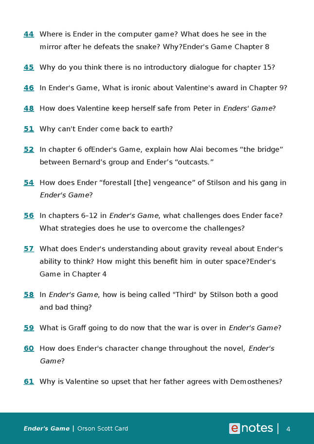 Popular Questions About Ender's Game - eNotes.com