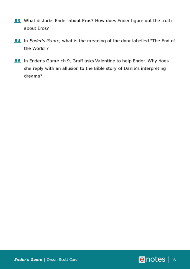Popular Questions About Ender's Game - eNotes.com