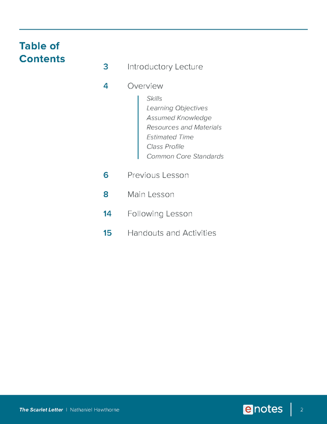 The Scarlet Letter Vocabulary Lesson Plan - eNotes.com