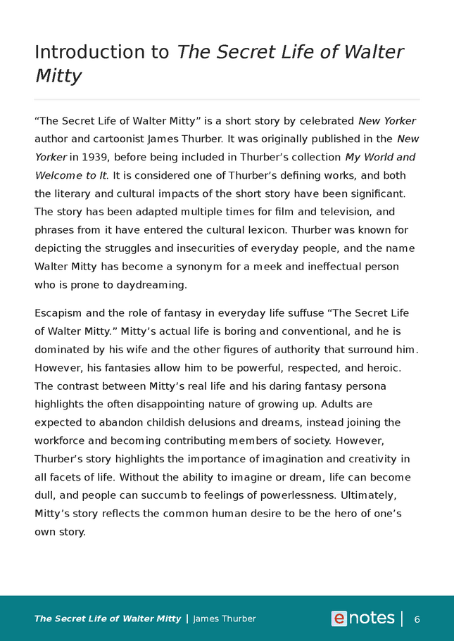 Popular Questions About The Secret Life of Walter Mitty - eNotes.com