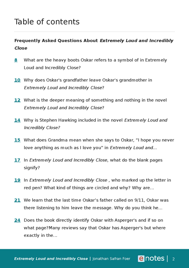 Popular Questions About Extremely Loud and Incredibly Close - eNotes.com