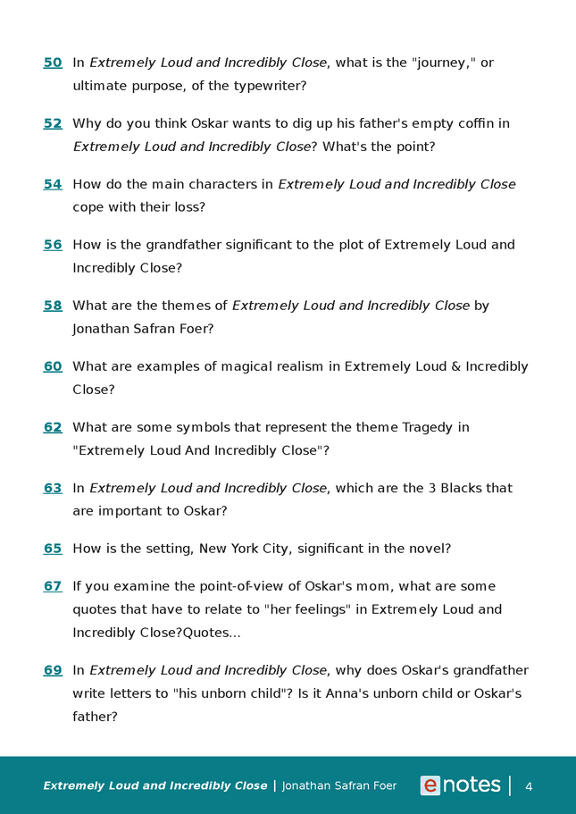 Popular Questions About Extremely Loud and Incredibly Close - eNotes.com