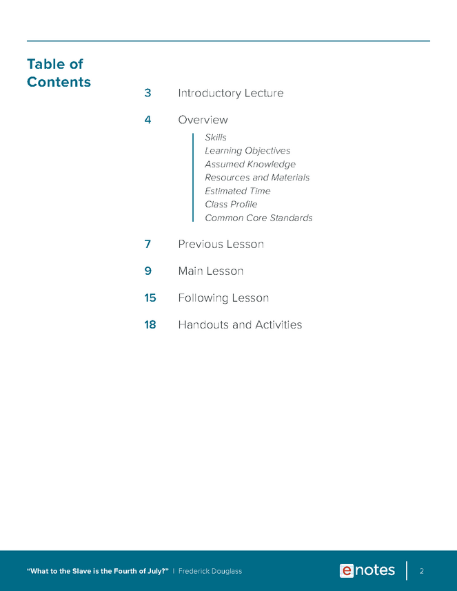 What to the Slave Is the Fourth of July? Rhetorical Devices Lesson Plan ...