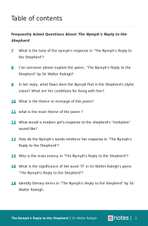 The Nymph's Reply to the Shepherd Summary - eNotes.com