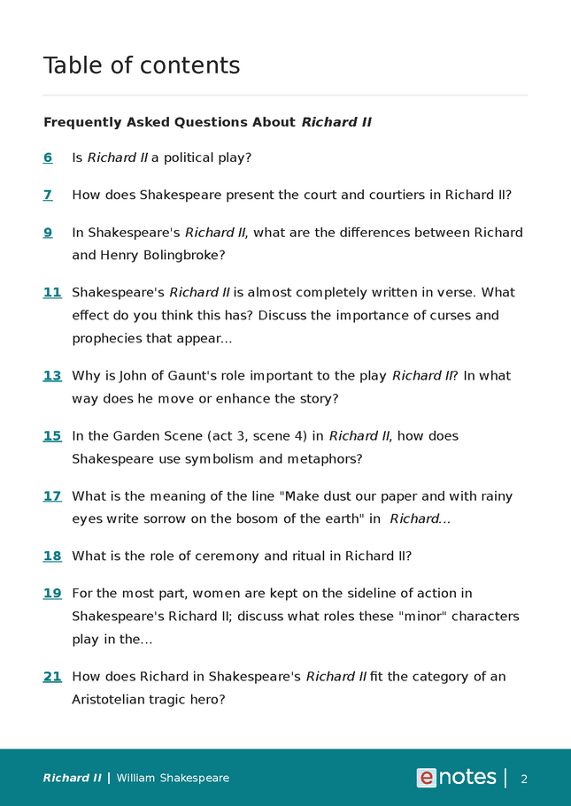 Popular Questions About Richard II - eNotes.com