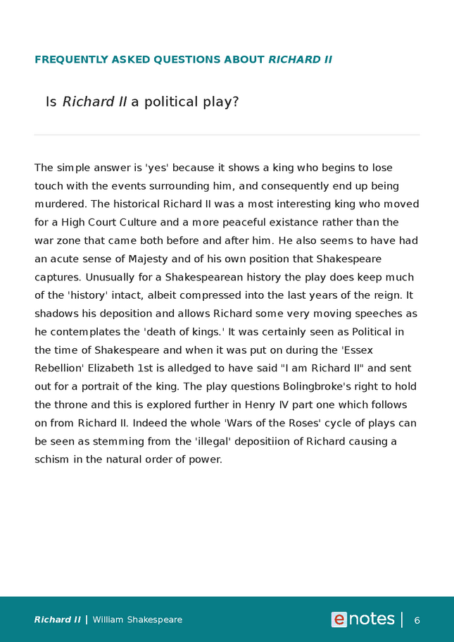 Popular Questions About Richard II - eNotes.com
