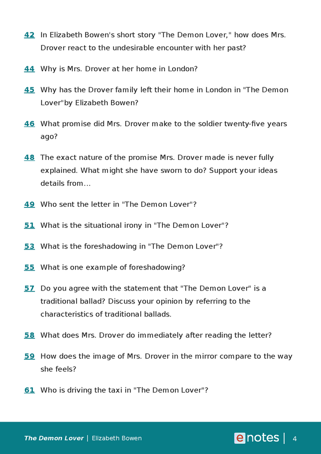 Popular Questions About The Demon Lover - eNotes.com