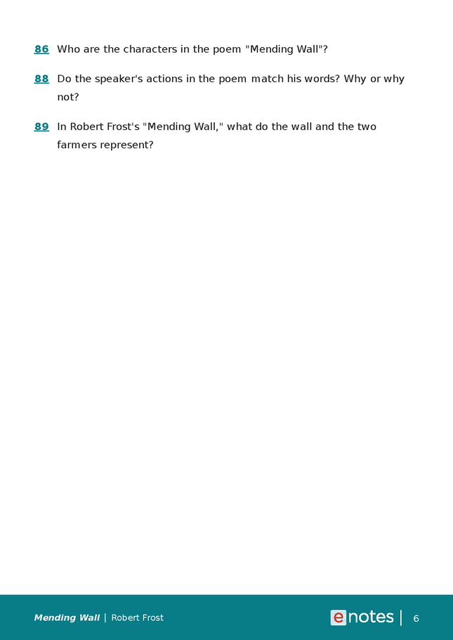 Popular Questions About Mending Wall - eNotes.com