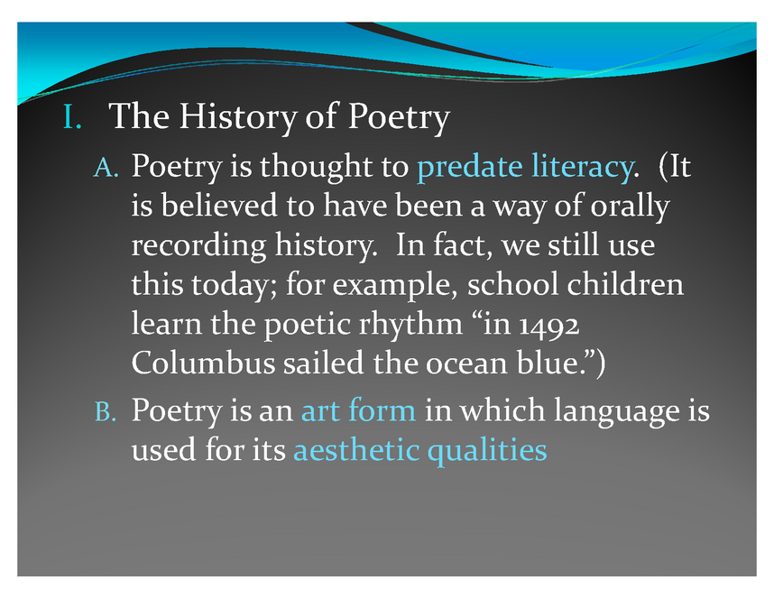 Poetry: Introducing Poetry PowerPoint - eNotes.com