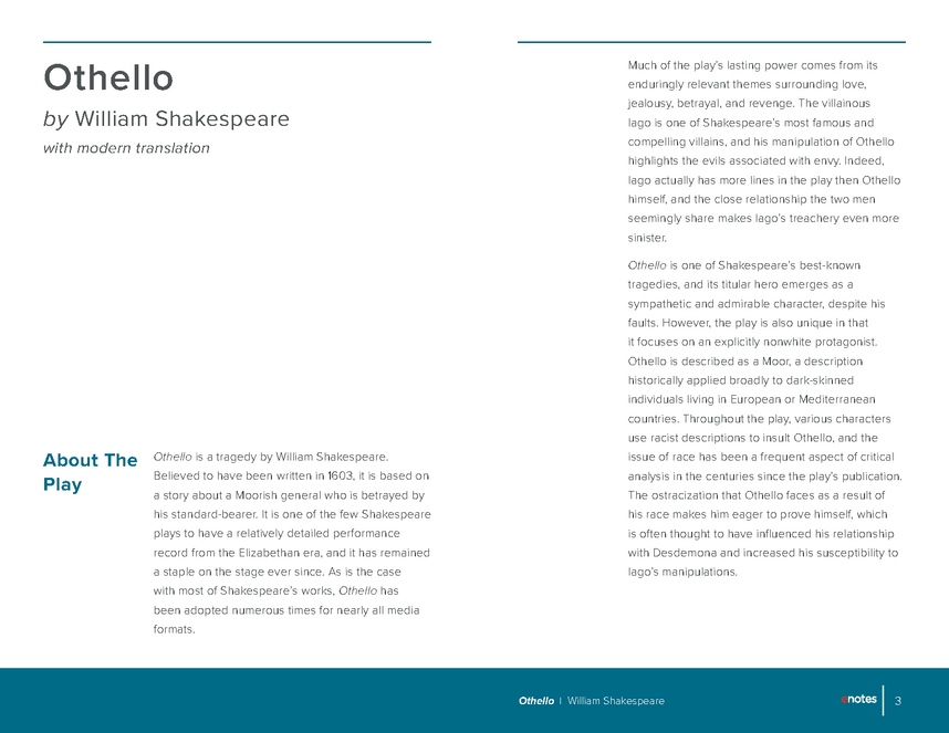 Modern Translation: Othello - eNotes.com