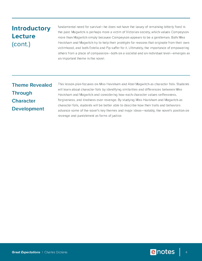 Great Expectations Character Analysis Lesson Plan -... - Language Arts ...