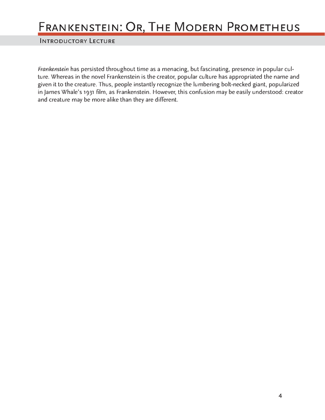 Frankenstein eNotes Lesson Plan - eNotes.com