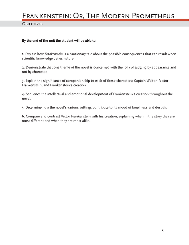 Frankenstein eNotes Lesson Plan - eNotes.com