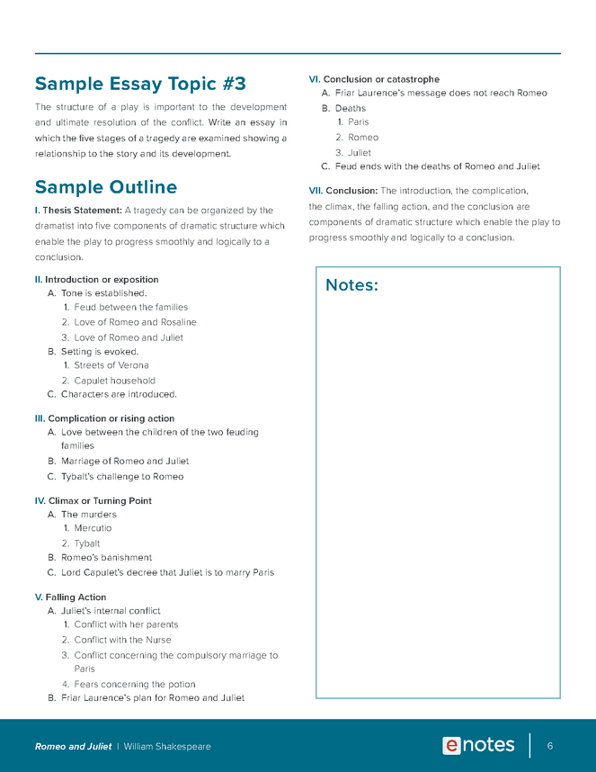 Romeo and Juliet Essay Topics and Outlines - eNotes.com