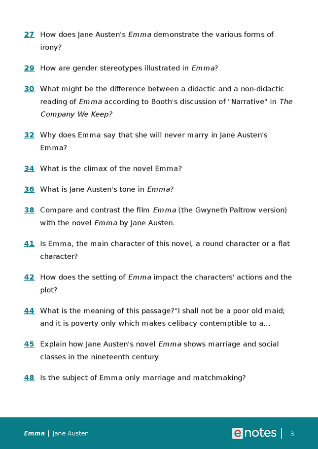 Popular Questions About Emma - eNotes.com