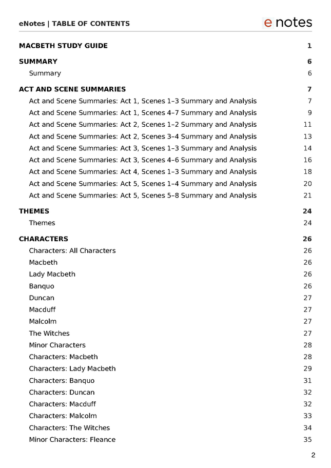 Macbeth Study Guide - eNotes.com