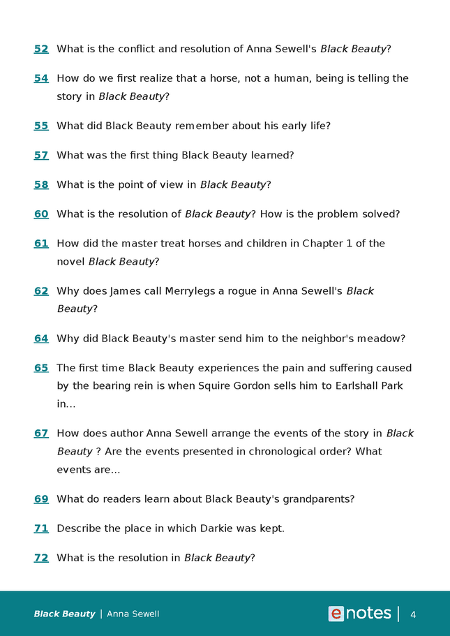 Popular Questions About Black Beauty - eNotes.com