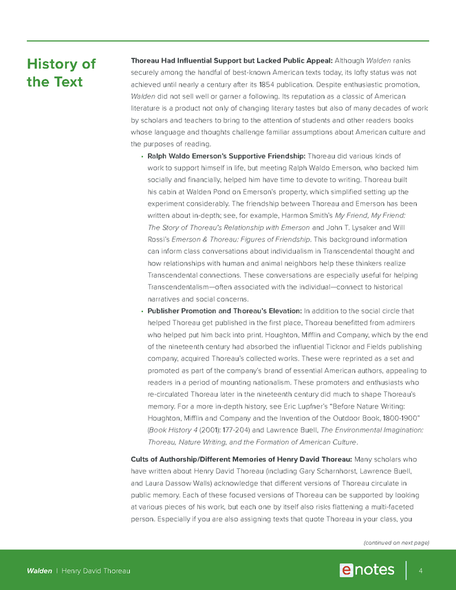 Walden eNotes Teaching Guide - eNotes.com