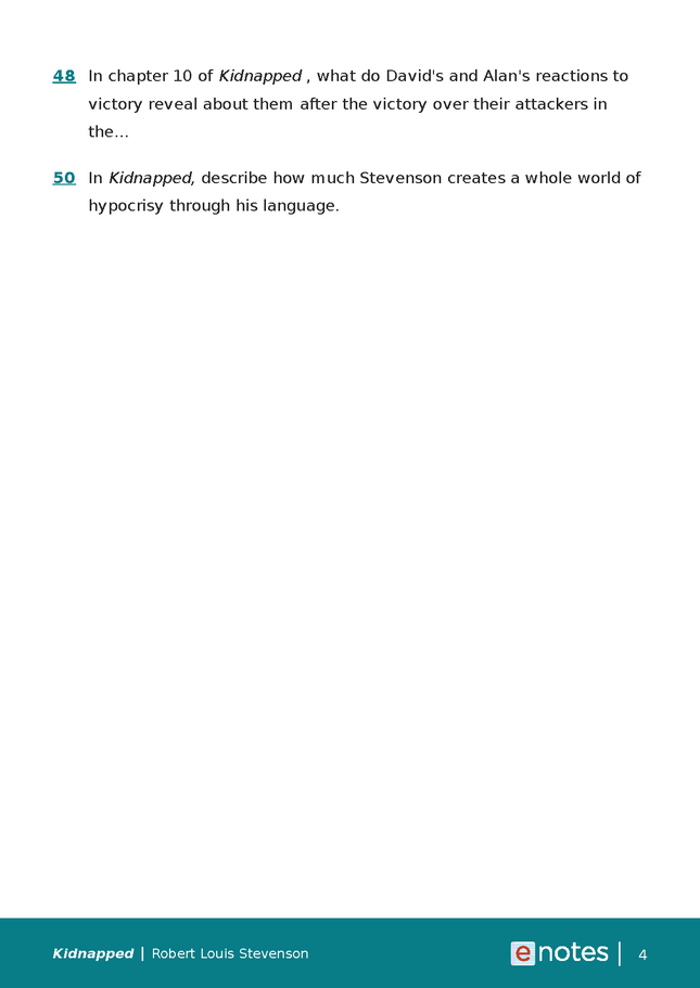 Popular Questions About Kidnapped - eNotes.com