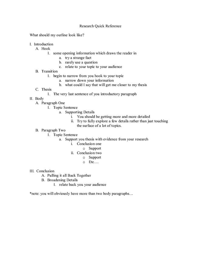 Research Paper: Quick Reference Guide - eNotes.com