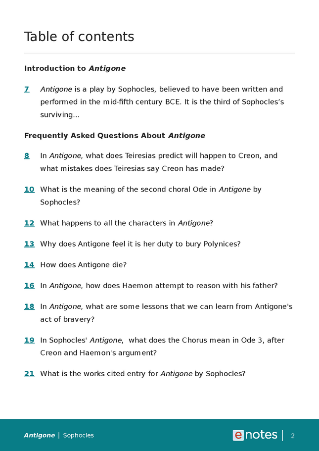 Popular Questions About Antigone - eNotes.com