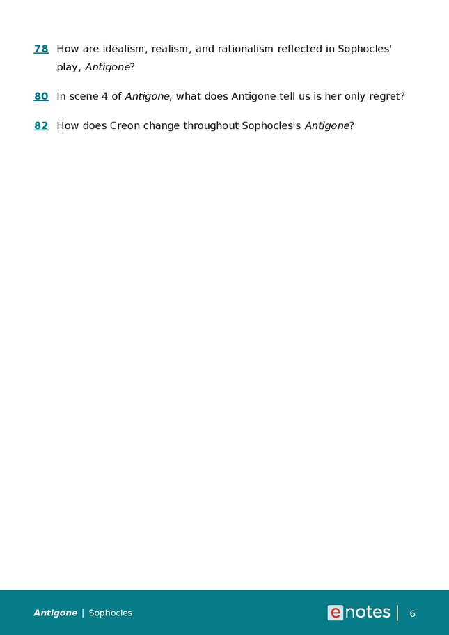 Popular Questions About Antigone - eNotes.com