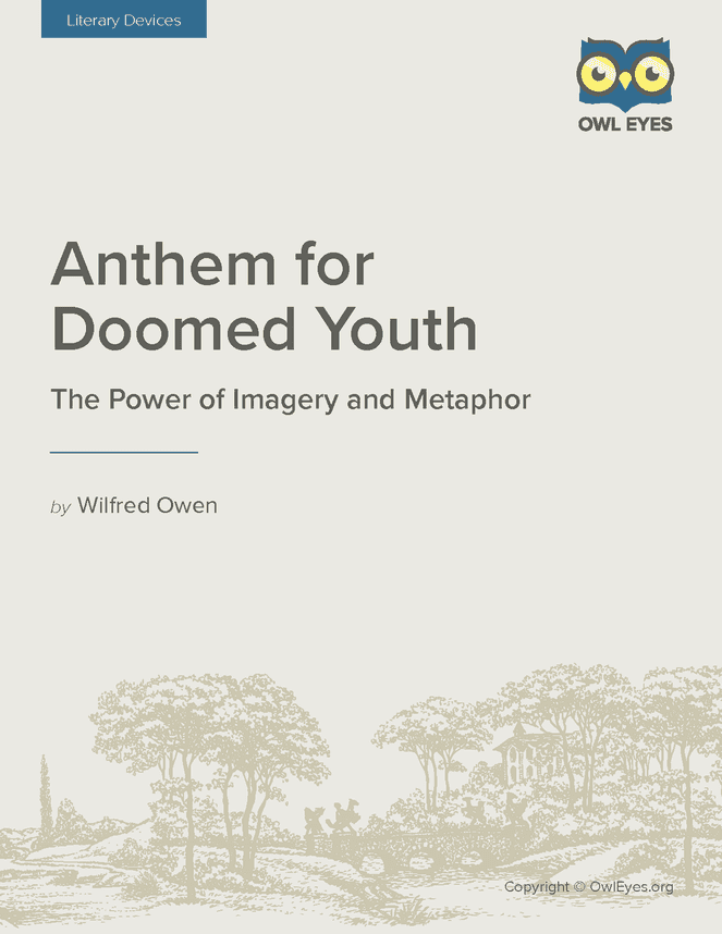 Anthem for Doomed Youth Literary Devices Lesson Plan -... - Language ...