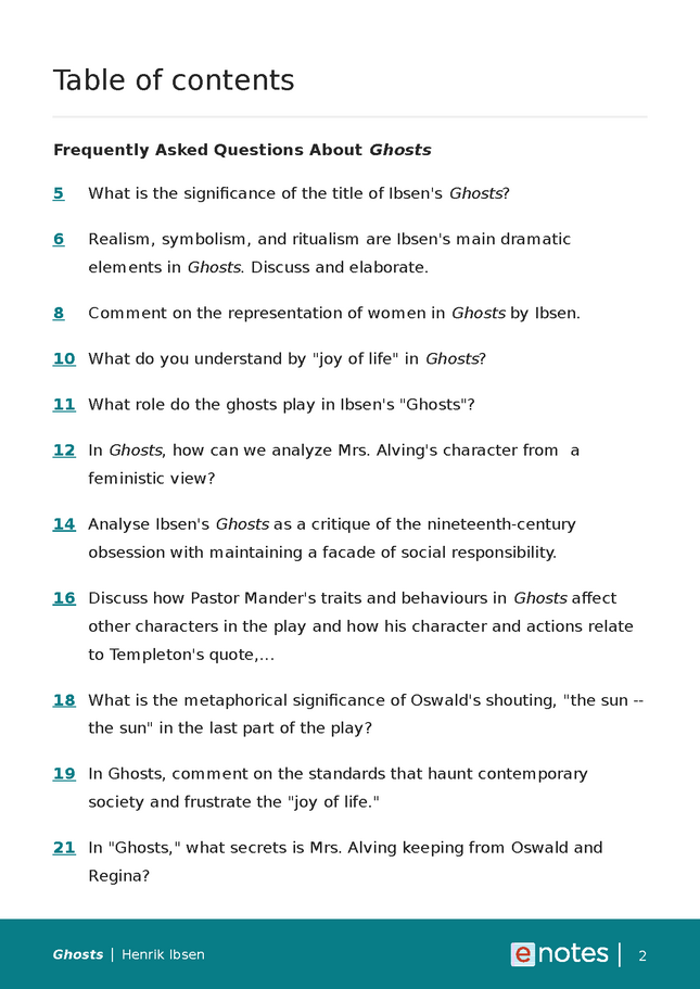 Popular Questions About Ghosts - eNotes.com