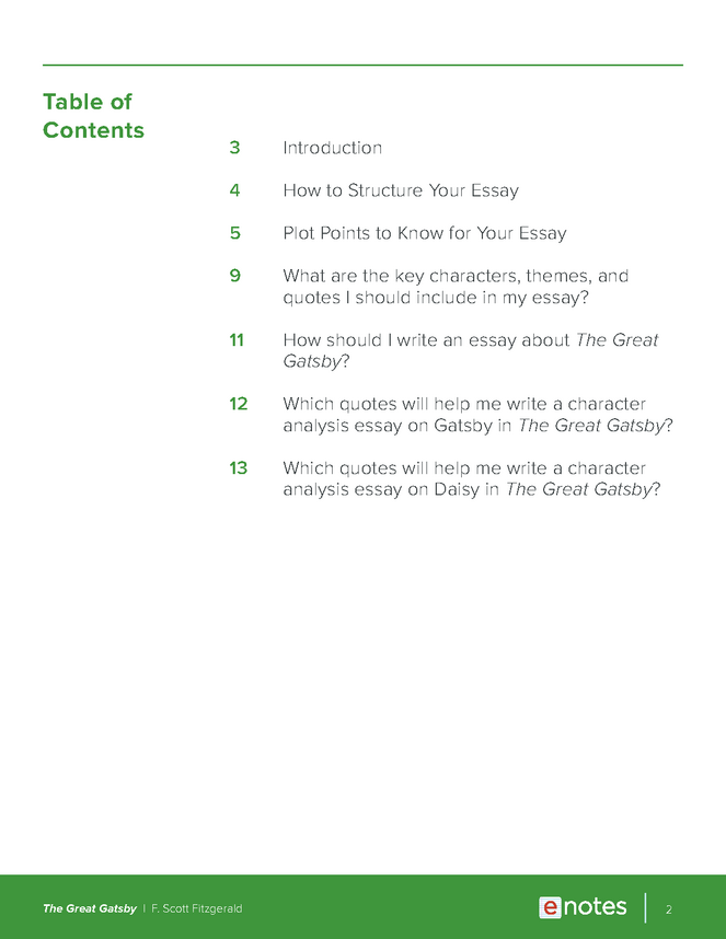 How to Write an Essay on The Great Gatsby - eNotes.com