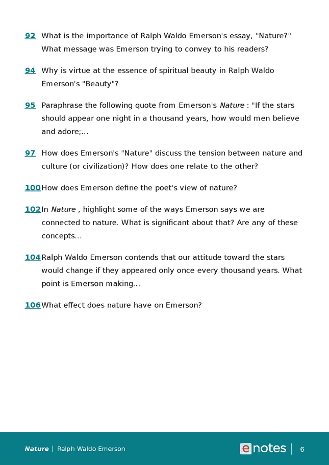 Popular Questions About Nature - eNotes.com