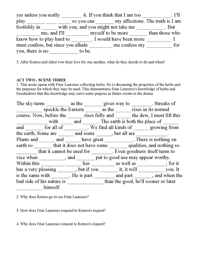 Romeo and Juliet Study Guide - DETAILED Scene-by-Scene Guide with ...