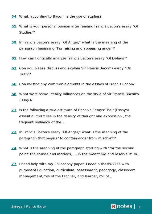 Popular Questions About Essays - eNotes.com