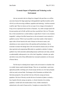 Economic Impact of Population and Technology on the Environment ...