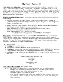 Poetry Project - eNotes.com