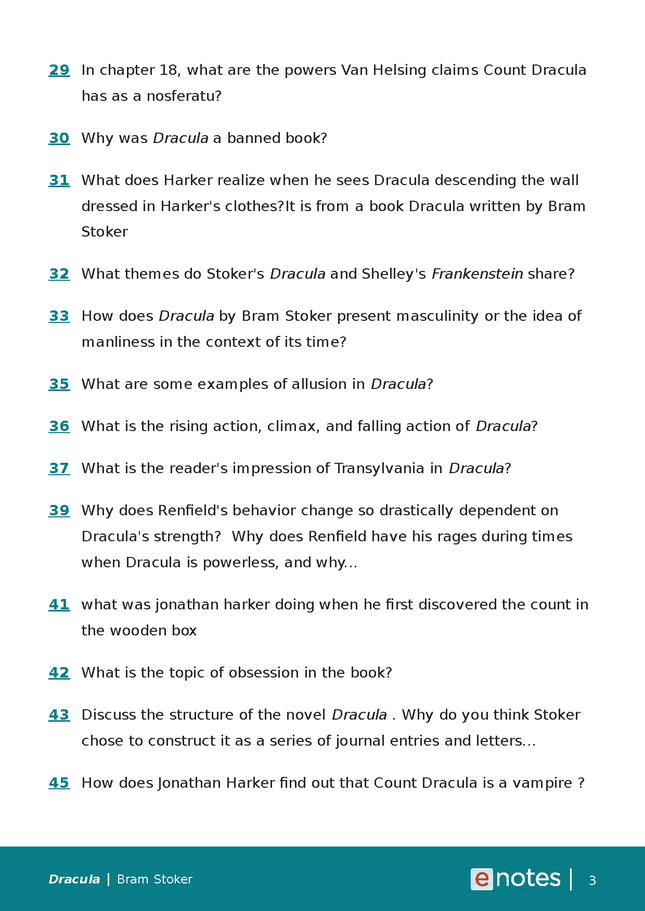 Popular Questions About Dracula - eNotes.com