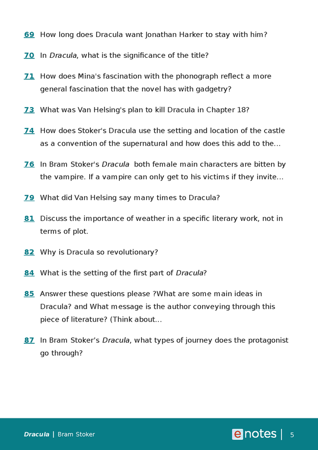 Popular Questions About Dracula - eNotes.com