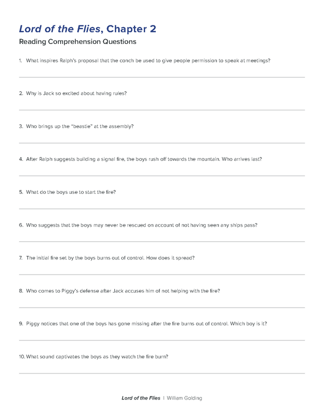 Lord of the Flies Reading Quiz - eNotes.com