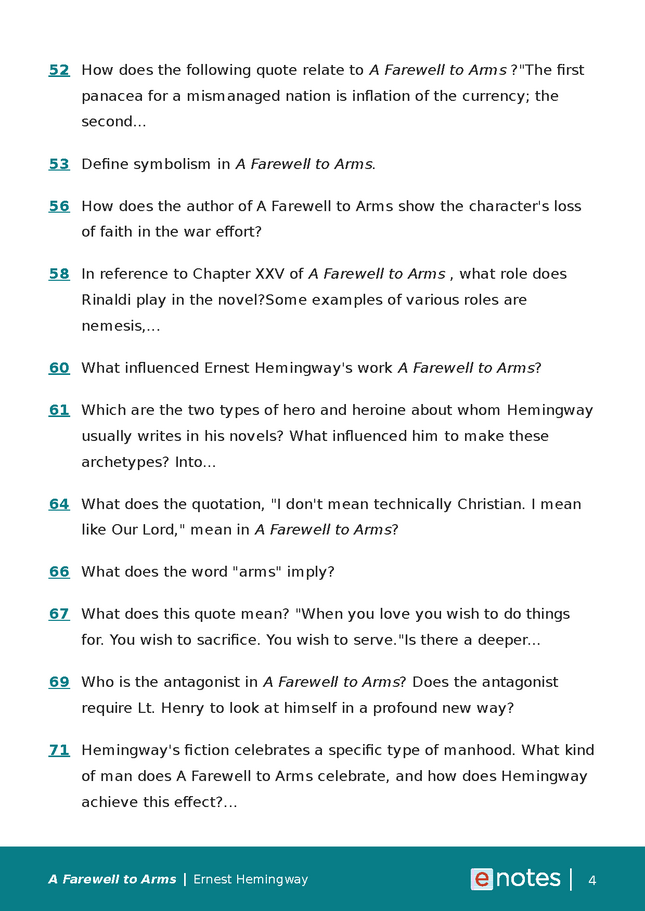 Popular Questions About A Farewell to Arms - eNotes.com