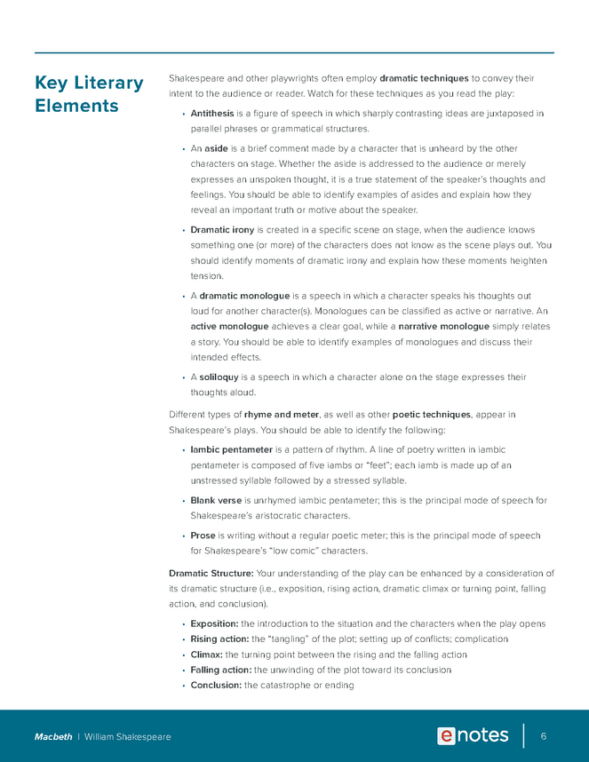 Macbeth Reading Guide - eNotes.com