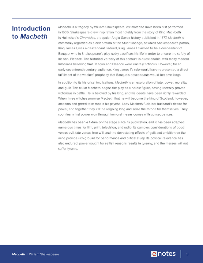 Macbeth FAQ Study Bundle - eNotes.com
