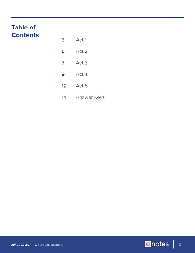 Julius Caesar Reading Comprehension Quiz - eNotes.com